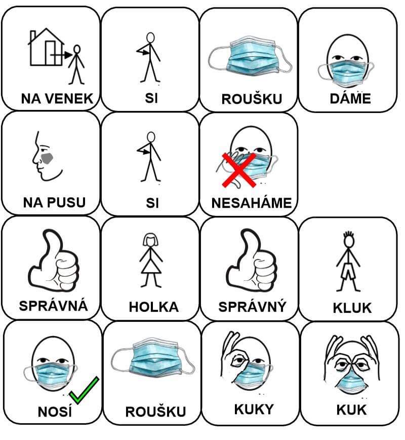 Roušky - básnička s piktogramy :: MŠ A ZŠ BÁRTLOVA